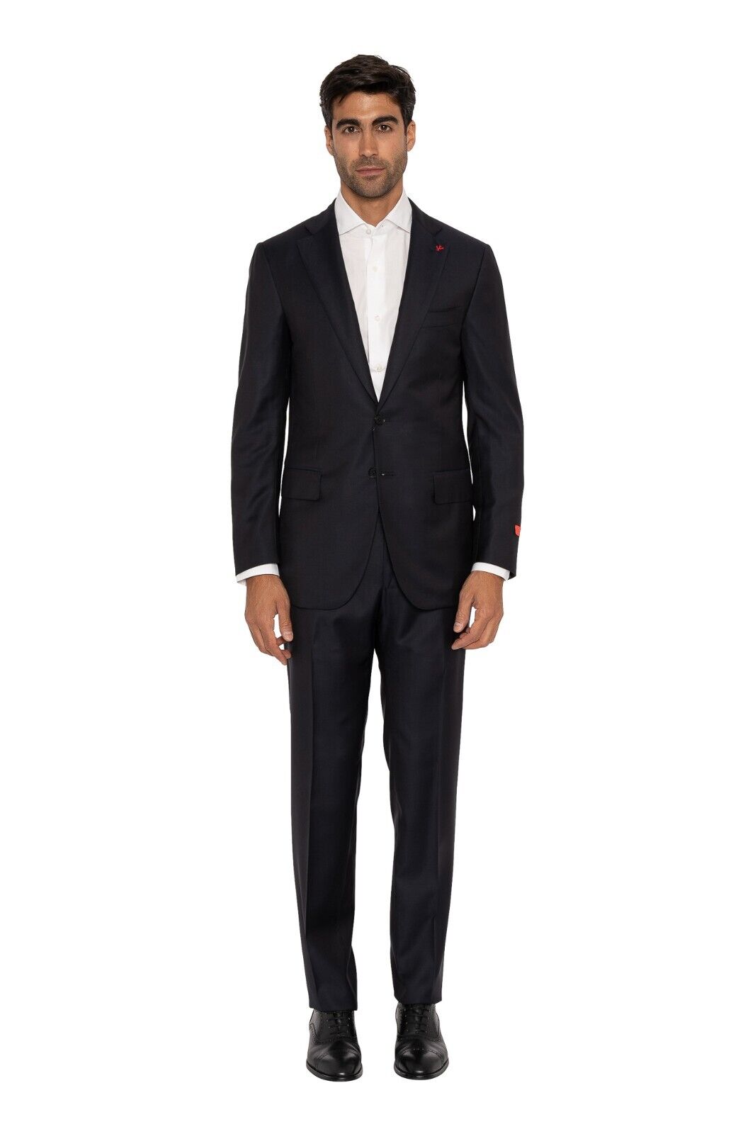 $6500 ISAIA NAPOLI "Aquaspider" Blue Hand-Sewn Suit Fine Wool 8R ( Reg